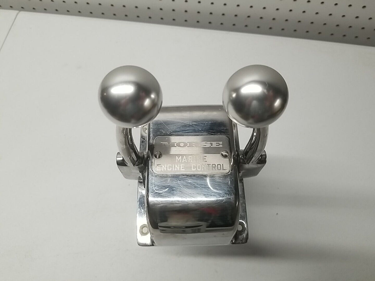 Morse Teleflex Marine Twin Top Mount Engine Control with Stainless Kno ...